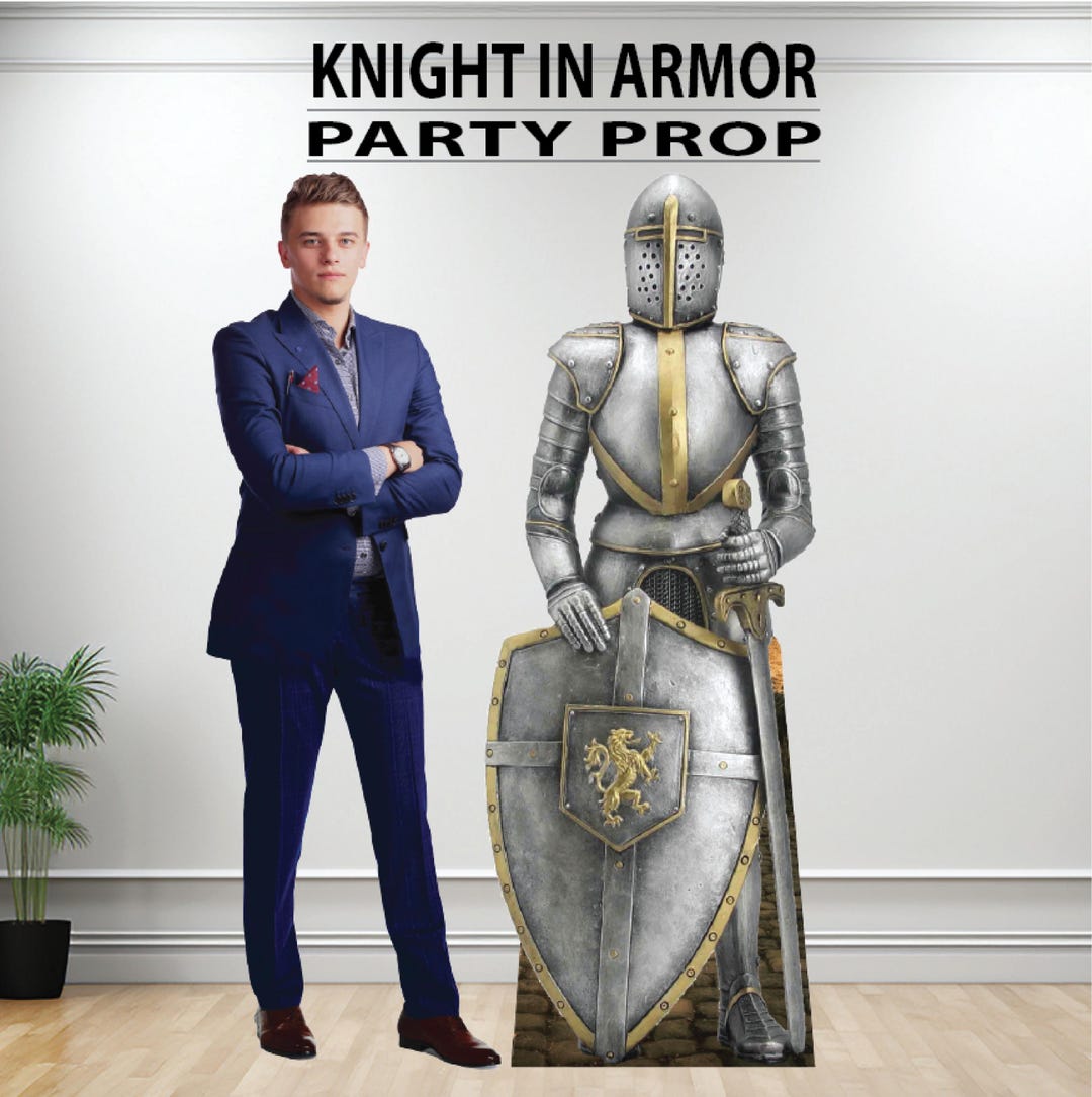 Medieval Knight in Armor Standup Cardboard Cutout Party Prop With Easel ...