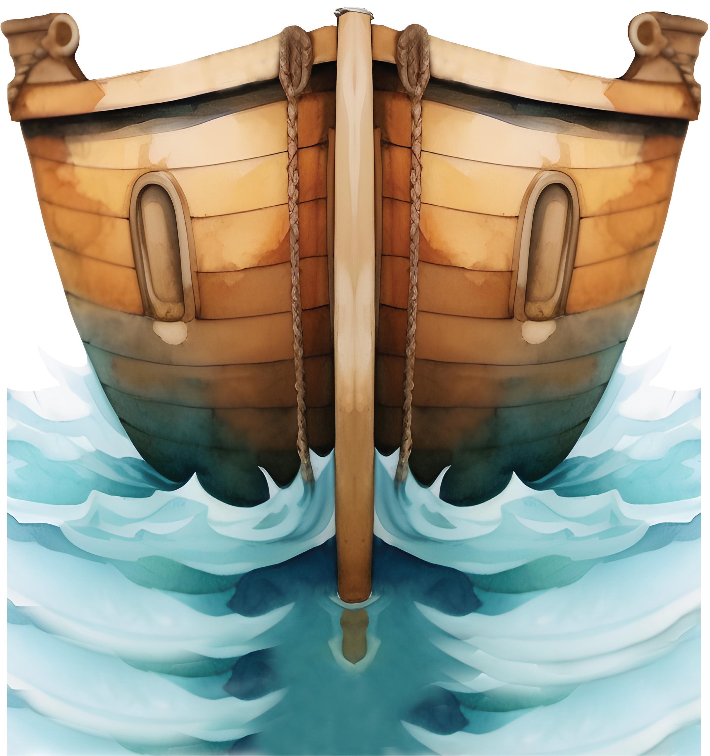 Rowboat Cardboard Cutout Party Stage Prop Wood Boat Prop, Life Size ...