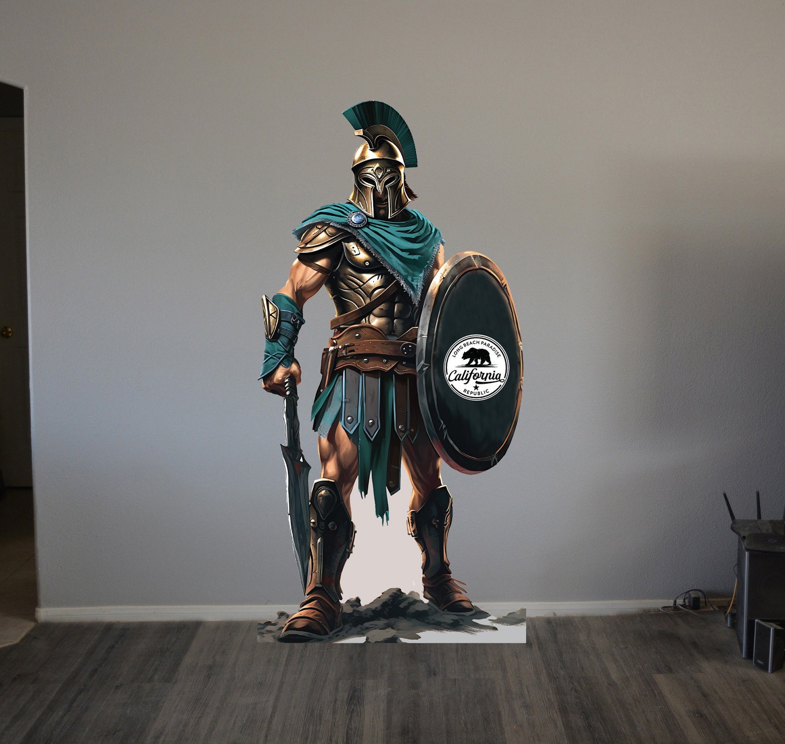 Personalized Spartan Gladiator Cardboard Cutout Prop: Custom Logo ...