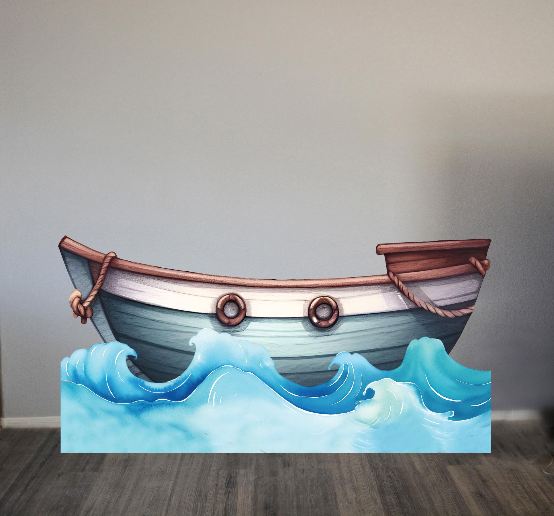 Rowboat Cardboard Cutout Party Prop, Old Boat Prop, Life Size Boat ...
