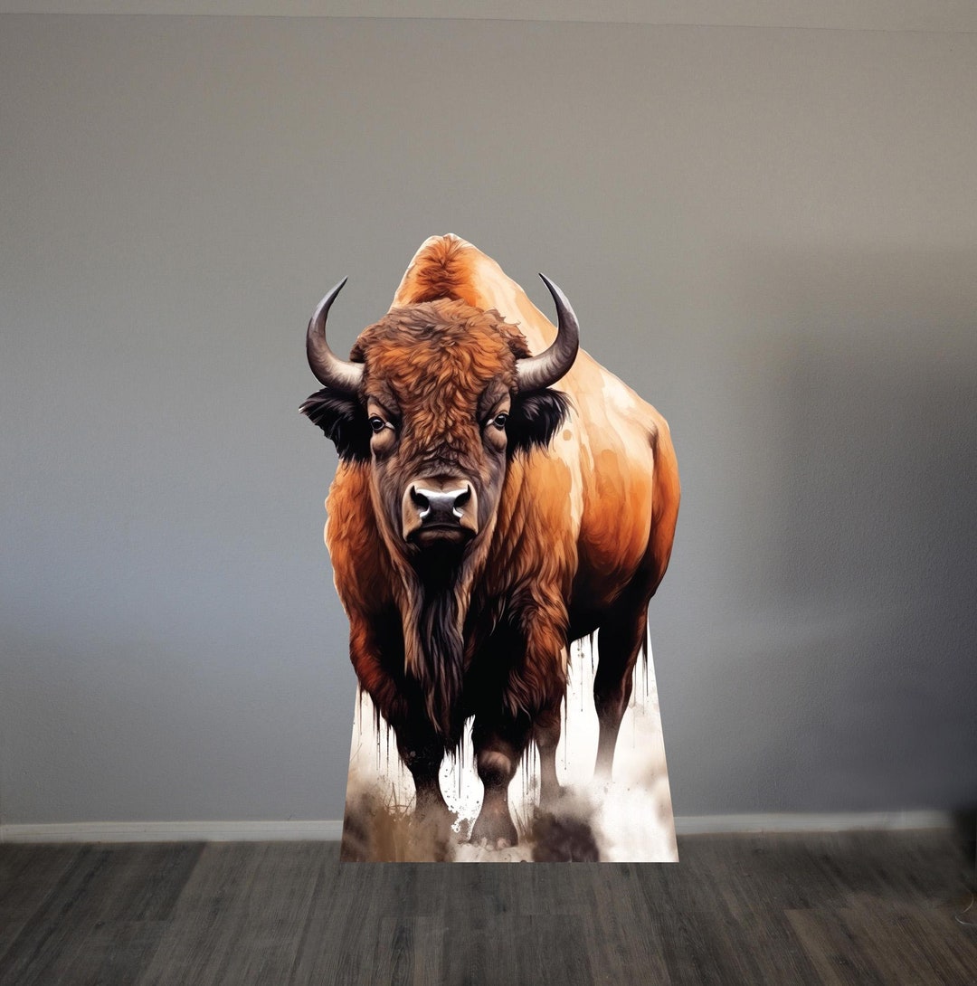 Buffalo Cardboard Cutout Prop, Free Standing With Easel on the Back. - Etsy