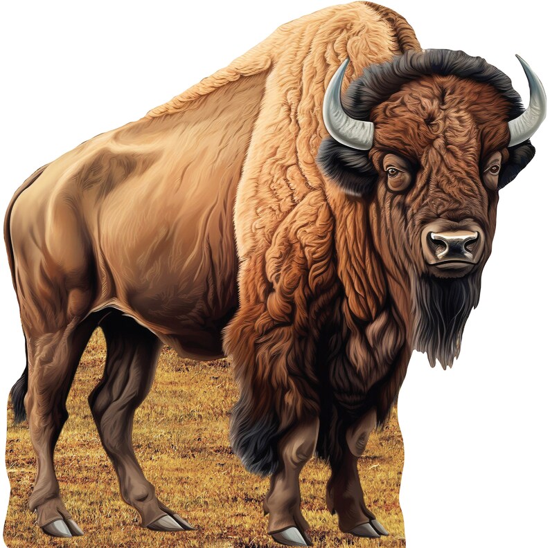 Buffalo American Bison Cardboard Cutout Prop With Easel 72 Inches Wide ...