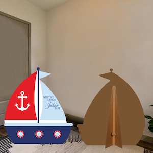Sailboat Cardboard Cutout Party Prop, Life Size Cutout, Giant Boat ...
