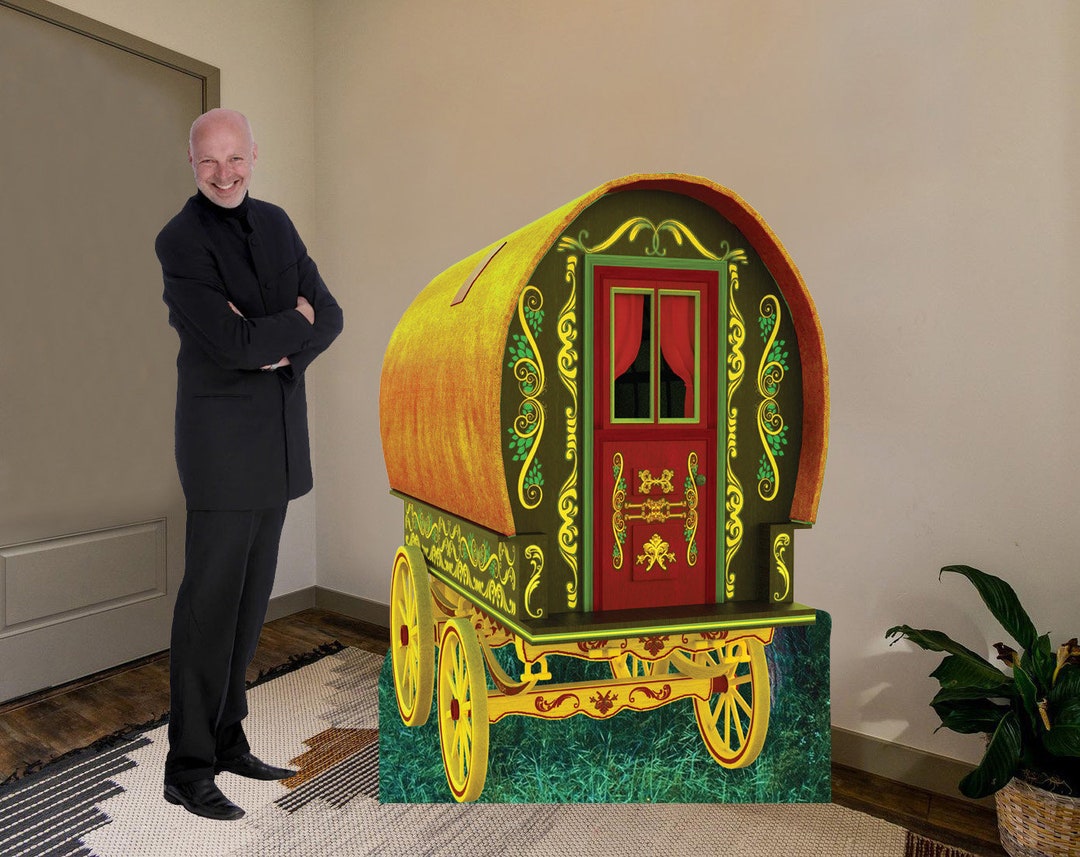 Custom Cardboard Cutout Colorful Circus Caravan With Easel on the Back ...