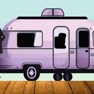 Camper Cardboard Cutout Party Prop With Easel on the Back. Contact Us ...