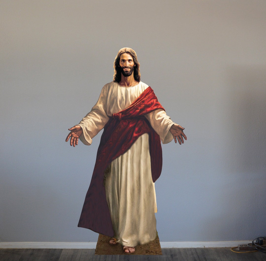 Smiling Jesus Resurrected Custom Life Size Cardboard Prop With Easel on ...