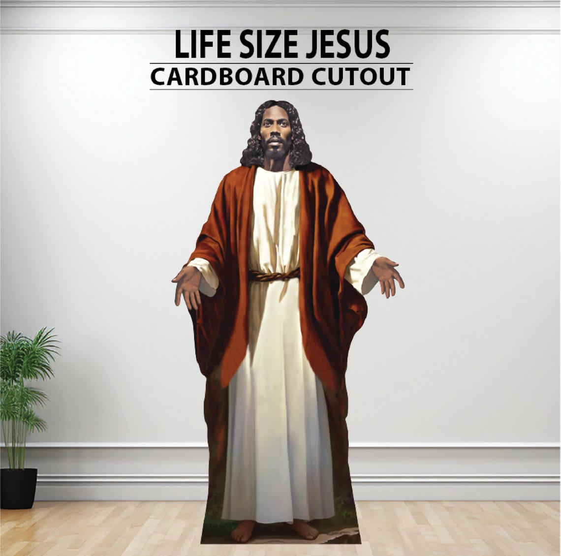 Jesus Life Size Cardboard Prop With Easel on the Back - Etsy