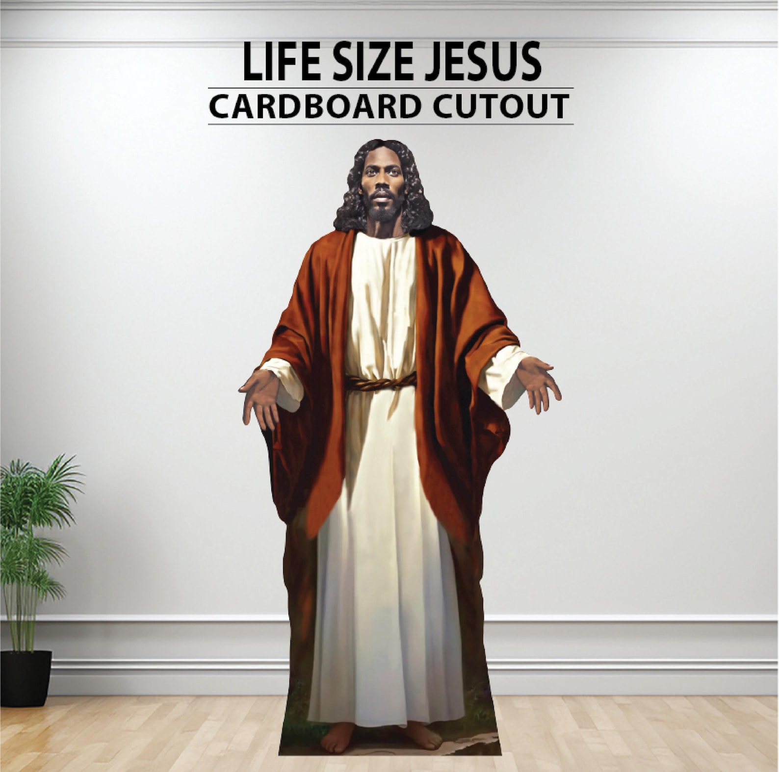 Jesus Life Size Cardboard Prop With Easel on the Back - Etsy