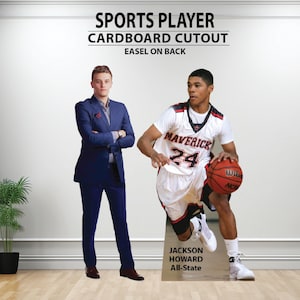 Sports Player Life Size Cardboard Cutout Props From Your Photo, Easel ...