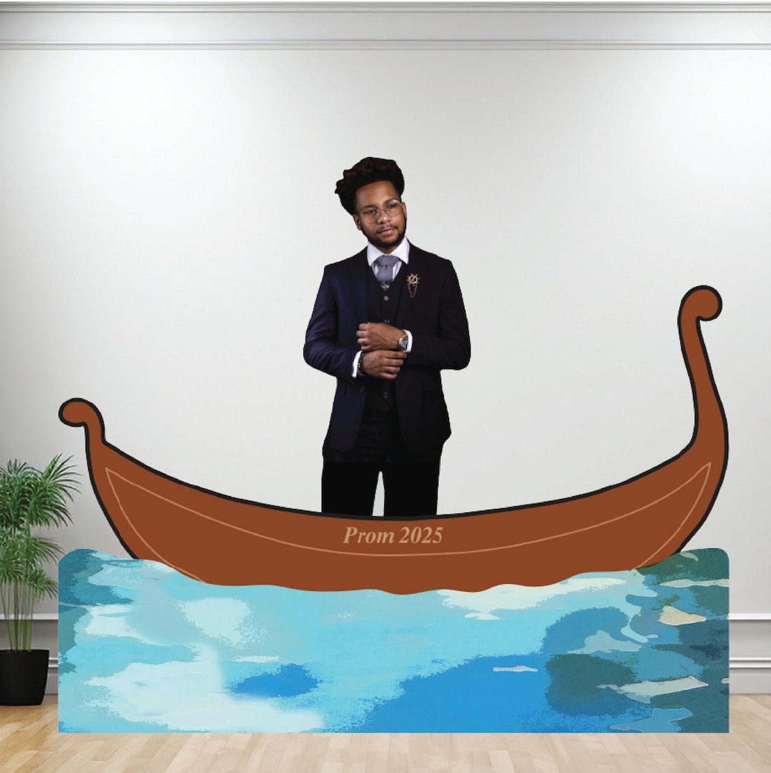 Italian Gondola Cardboard Cutout Boat With Easel on the Back, Finished ...