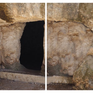 Large Tomb 3 Pieces, Cardboard Cutout, Easel on Back. Tomb is 72 Tall X ...