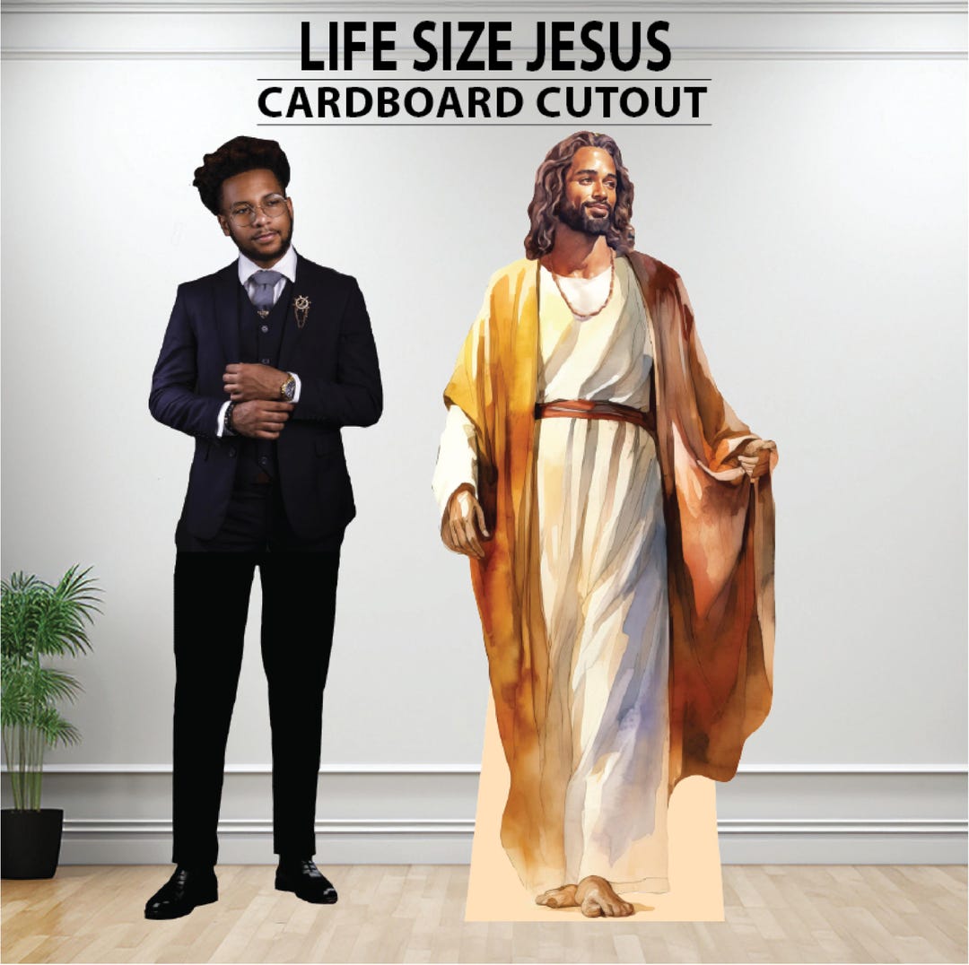 African American Jesus Life Size Cardboard Cutout Prop, Holy Week ...