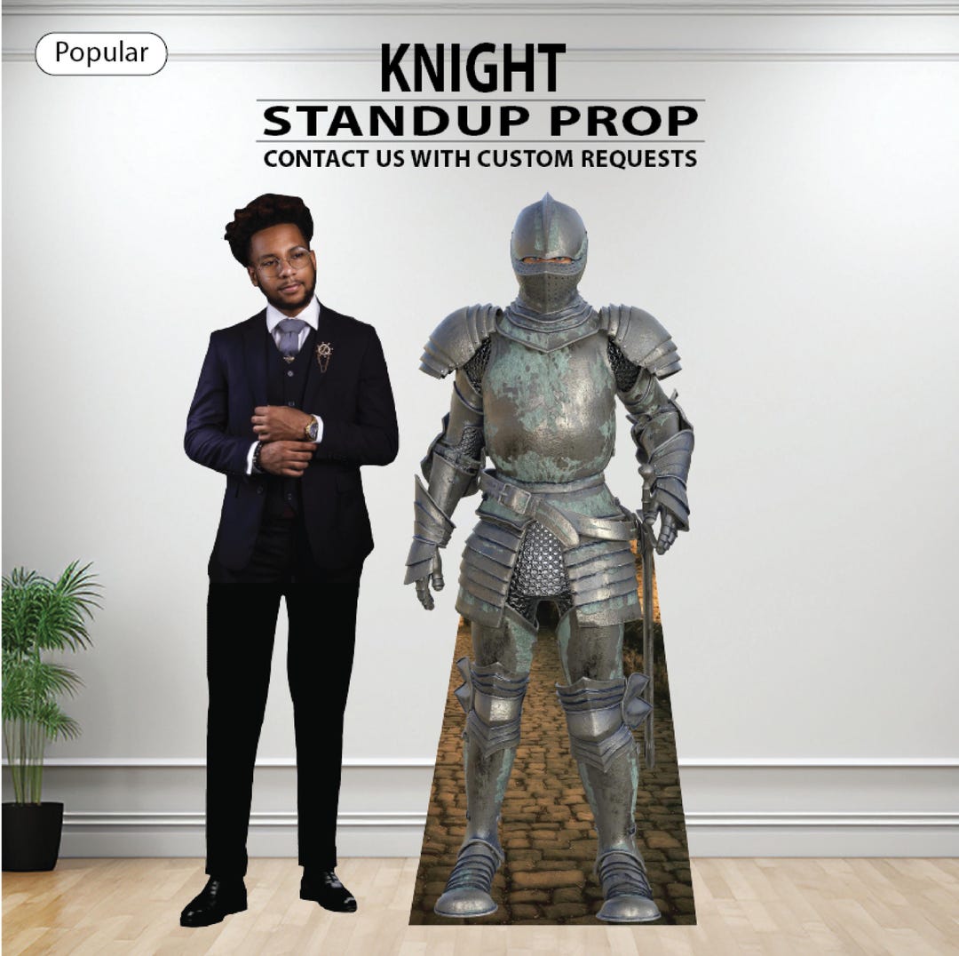 Medieval Knight in Armor Standup Cutout With Easel on the Back ...