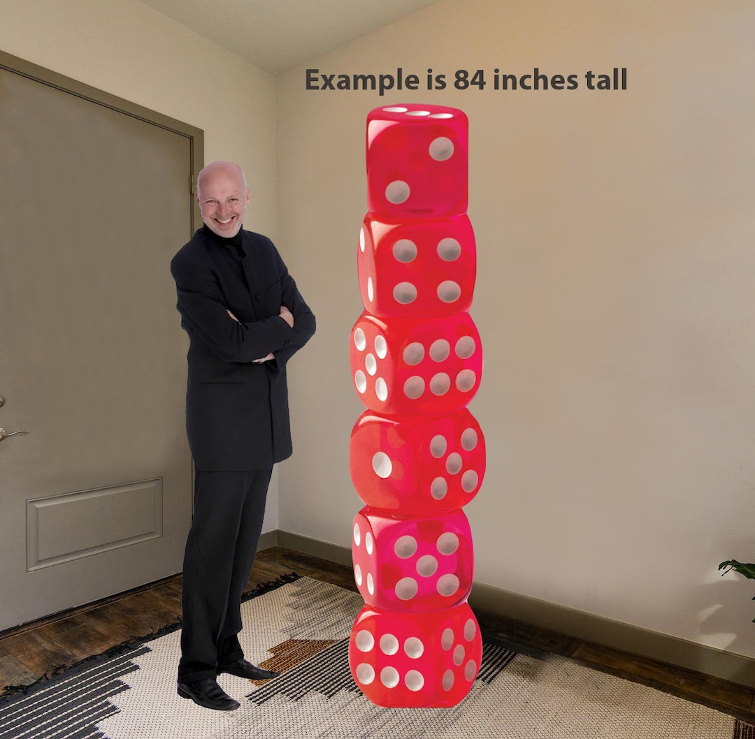 Stacked Red Dice Cardboard Cutout, Free Standing With Easel on the Back ...