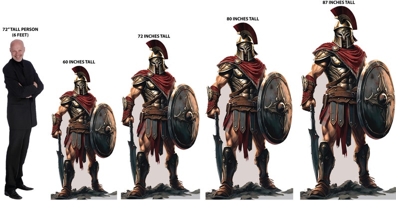 Spartan Gladiator Cardboard Cutout Prop With Easel on the Back to Make ...