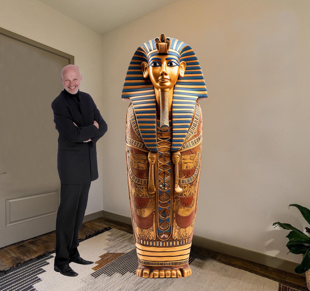 Egyptian King Sarcophagus Cardboard Cutout, Standing Egyptian Tomb ...