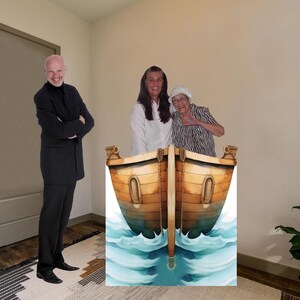 Rowboat Cardboard Cutout Party Stage Prop Wood Boat Prop, Life Size ...