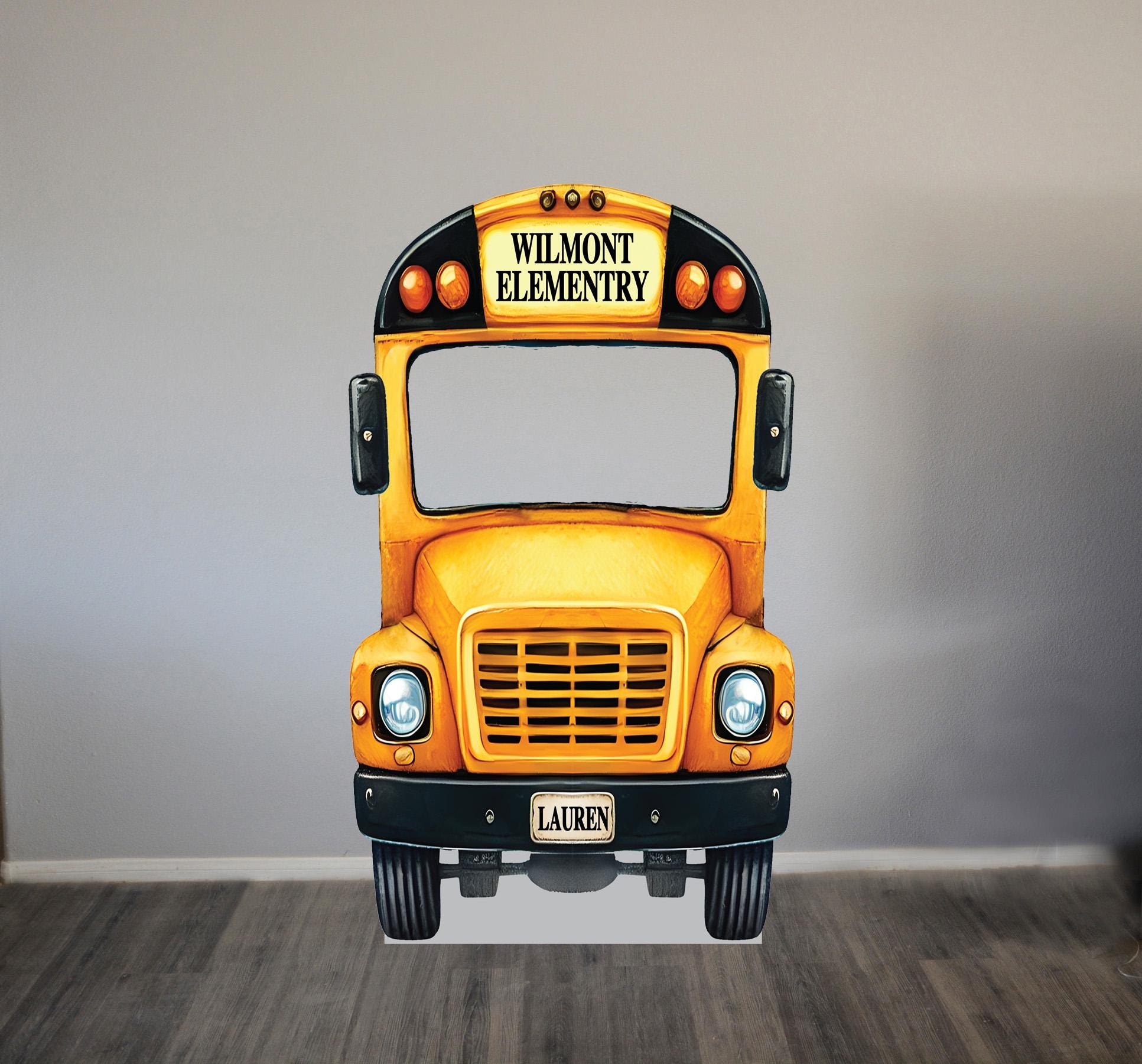 School Bus Cardboard Cutout Party Prop With Easel on Back. Bus is 72 ...