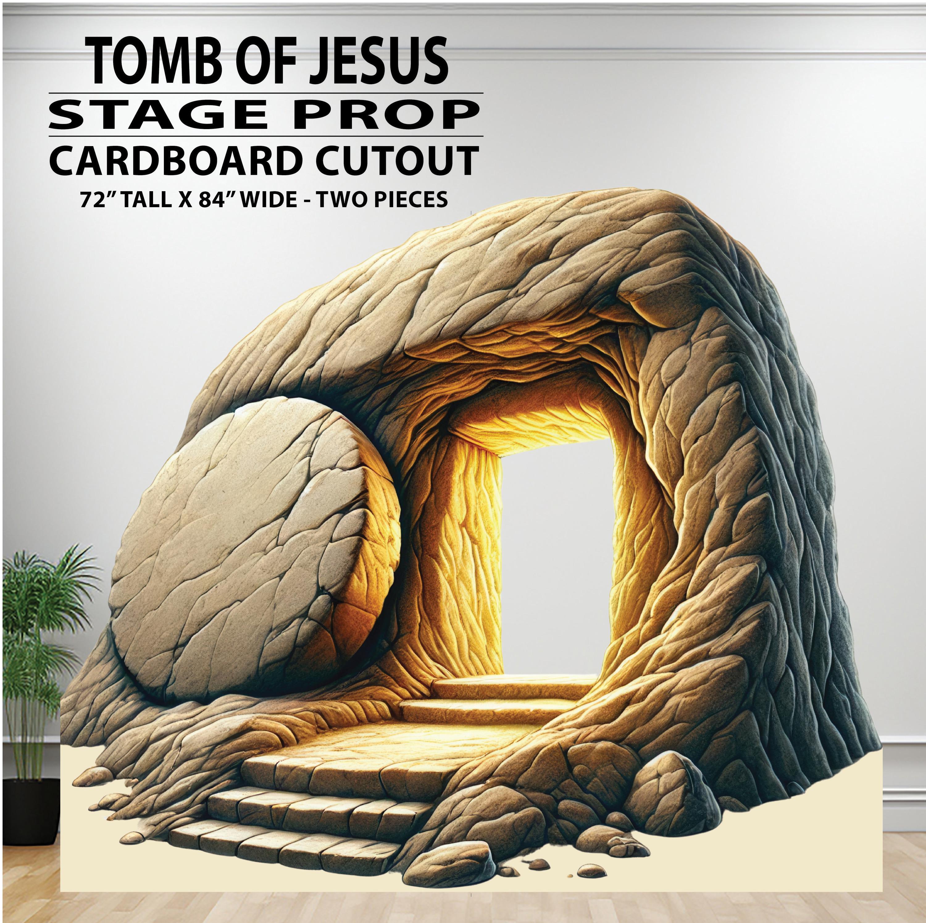 Tomb of Jesus Cardboard Cutout: Easter Stage Prop (72" Tall X 84" Wide ...