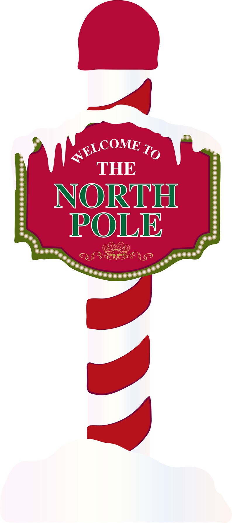 North Pole Cardboard Cutout Free Standing With Easel on the - Etsy