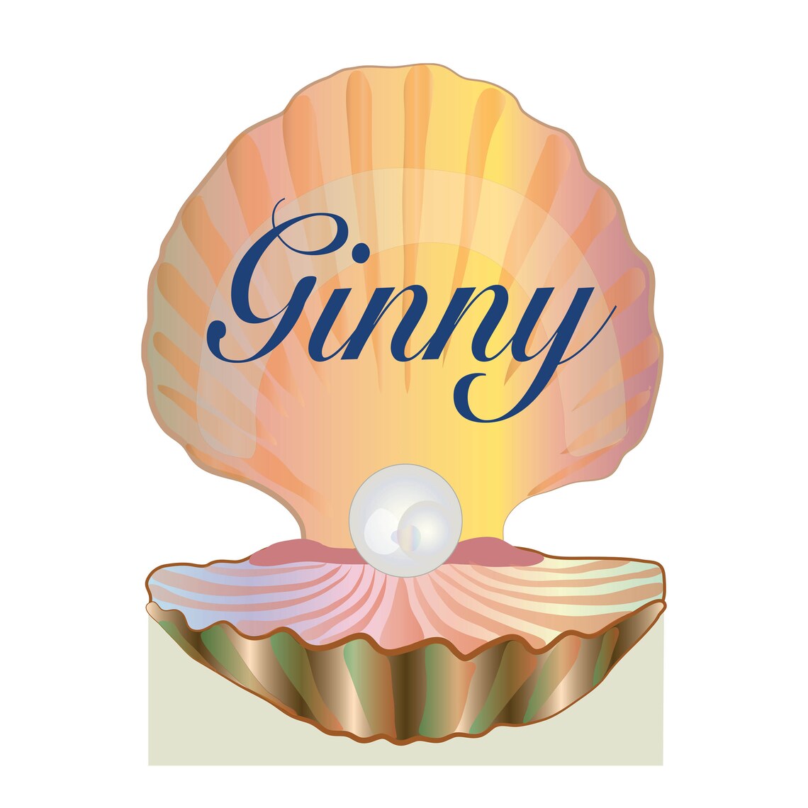 Clam Shell Cardboard Cutout Prop Customized With Name - Etsy