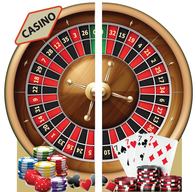 Giant Roulette Wheel Standup Cardboard Cutout Prop, Easels on the Back ...