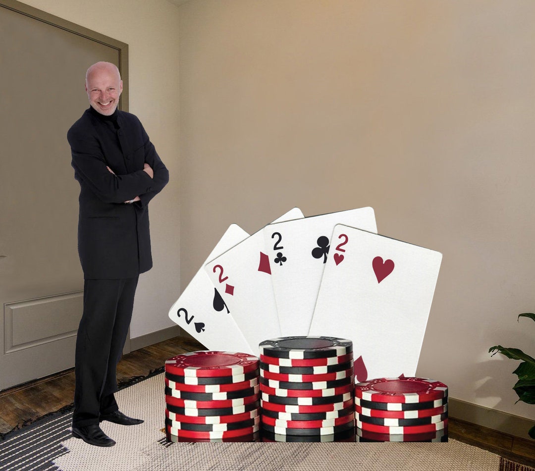 Casino Night Playing Cards Cardboard Cutout Party Prop, 2nd Birthday ...