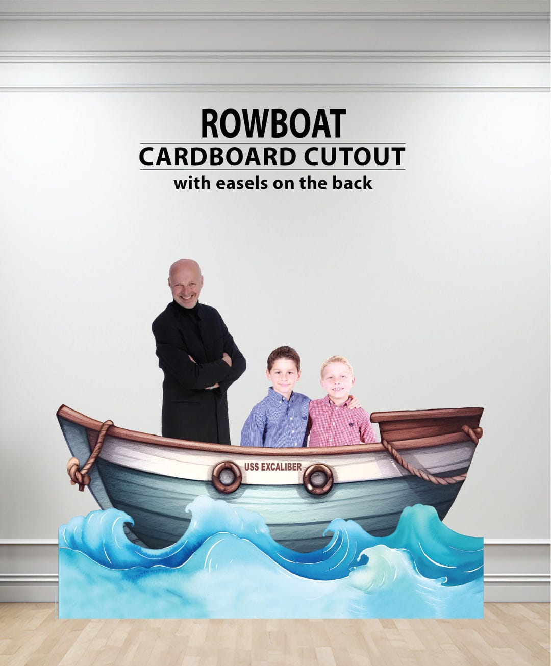 Rowboat Cardboard Cutout Party Prop, Old Boat Prop, Life Size Boat ...