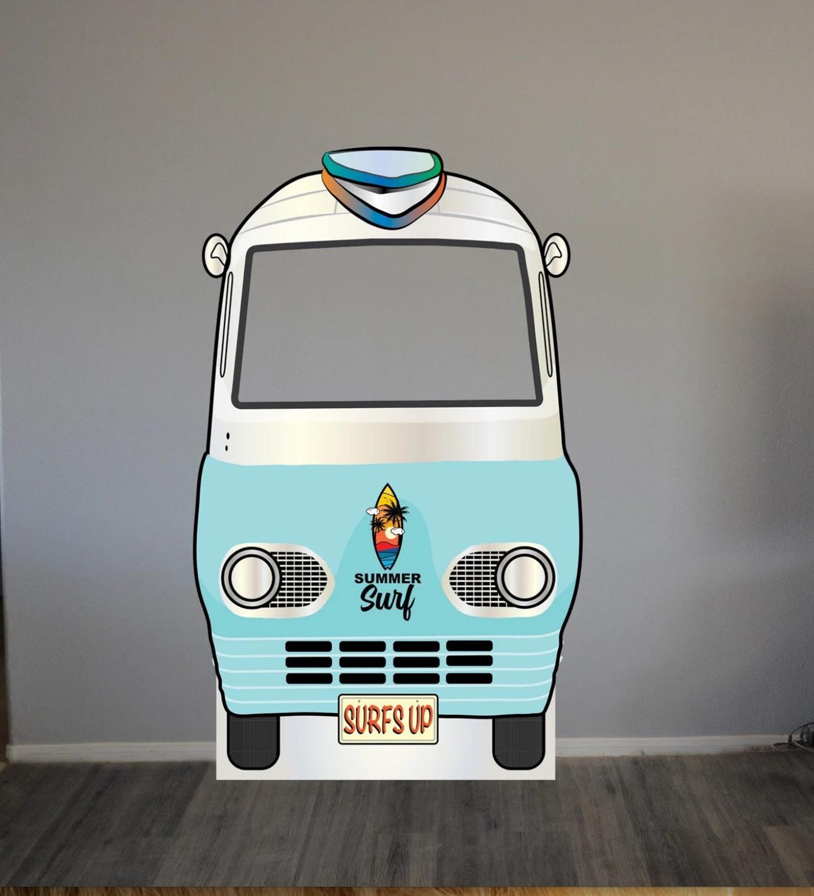 Vintage Hippie Van Cardboard Cutout Party Prop, 60s Party Decorations ...