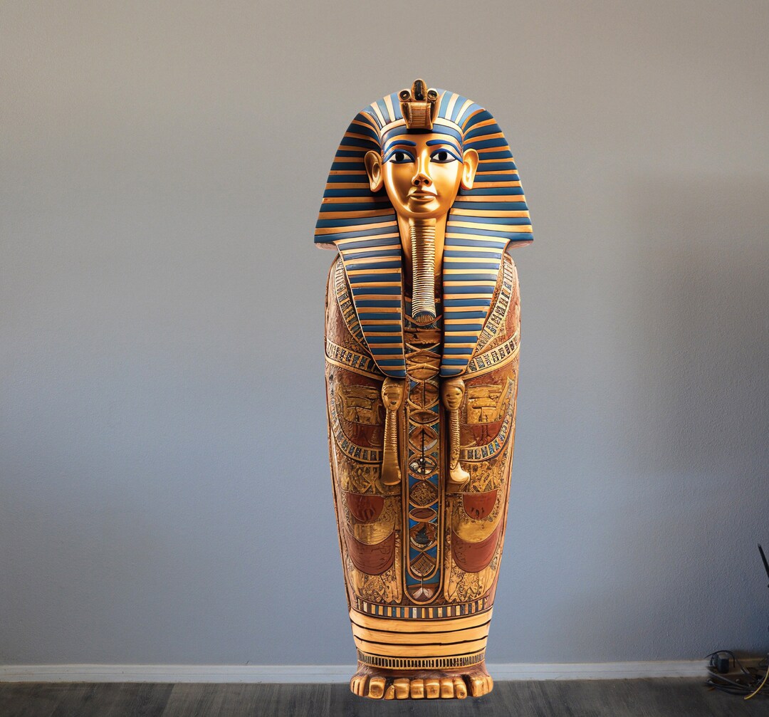 Egyptian King Sarcophagus Cardboard Cutout, With Easel on the Back. - Etsy