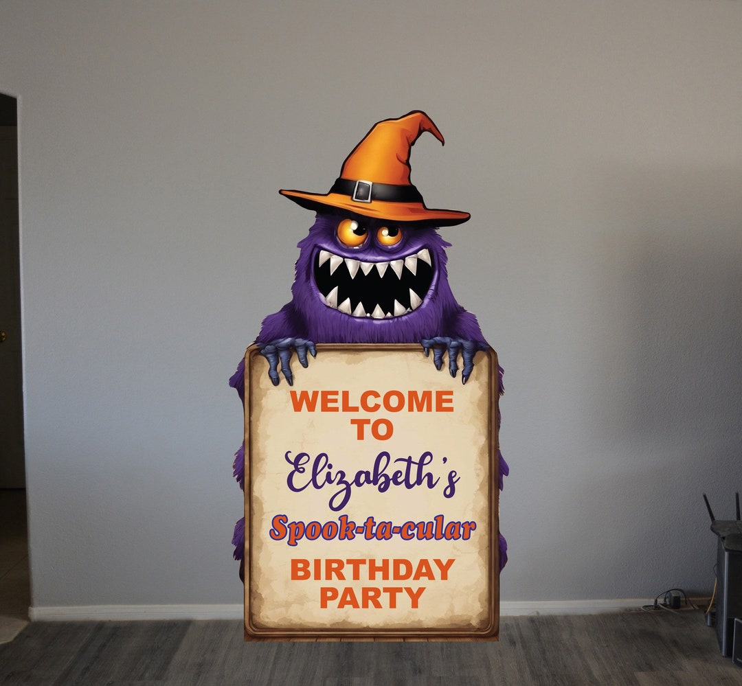 Purple Monster Cardboard Cutout Prop: Halloween Party Decoration - Etsy