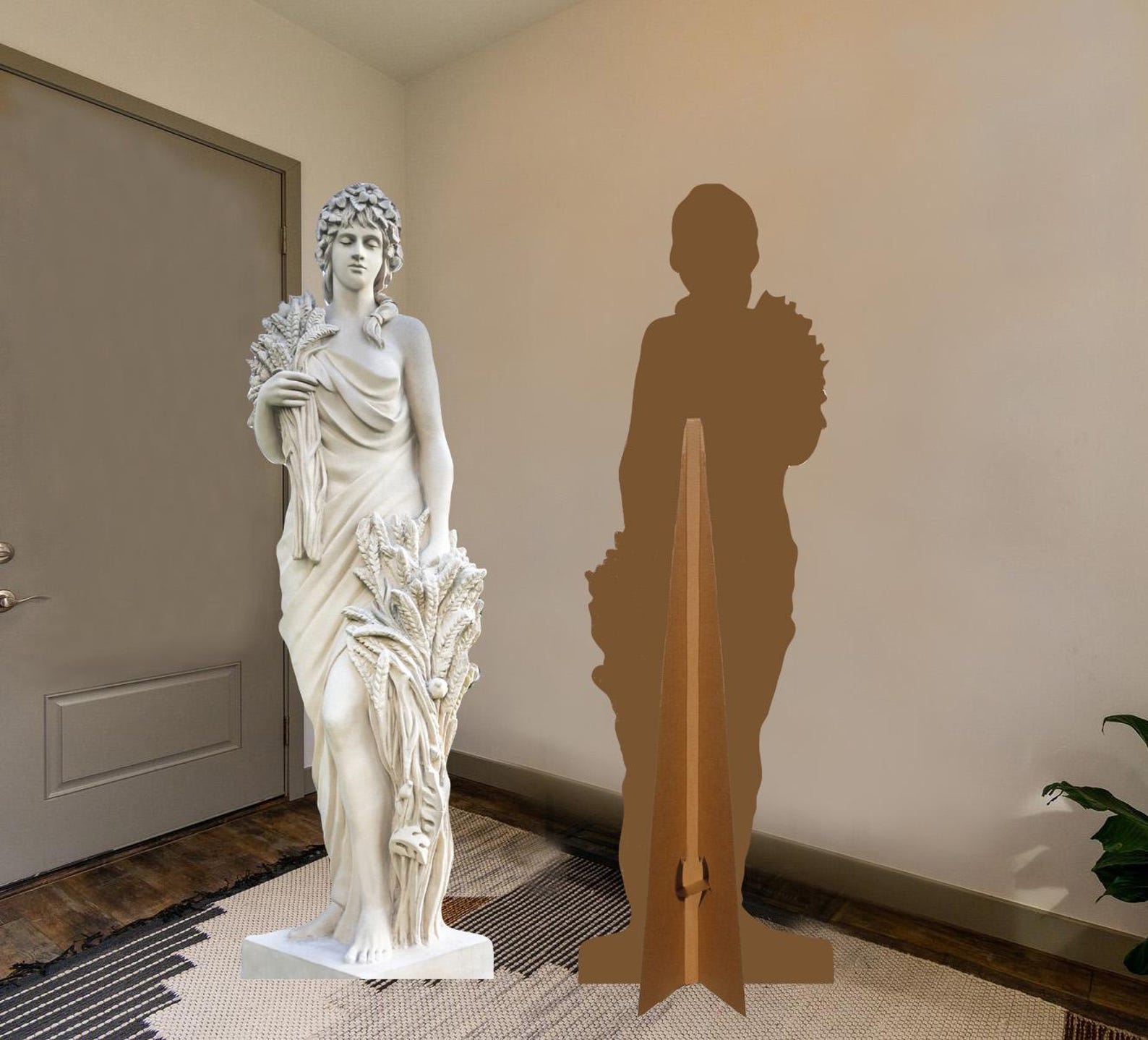 Greek Statue Cardboard Cutout Free Standing With Easel on the Back - Etsy