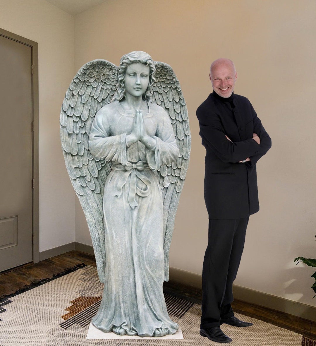 Angel Statue Cardboard Cutout, Free Standing With Easel on the Back. - Etsy