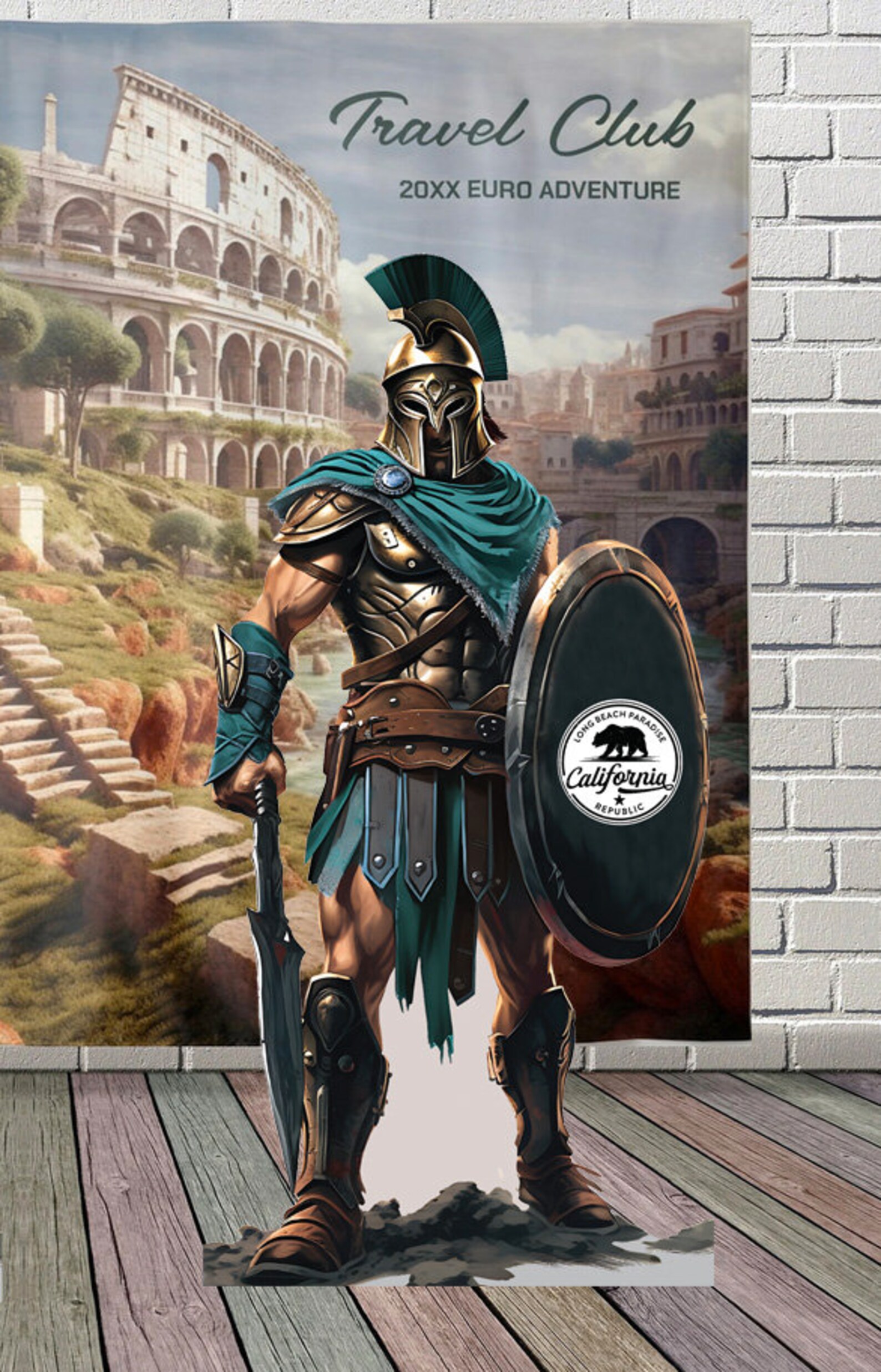 Personalized Spartan Gladiator Cardboard Cutout Prop: Custom Logo ...