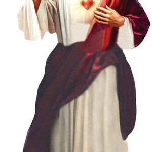 Sacred Heart Jesus Cardboard Cutout, Life Size Jesus Prop, Standup ...