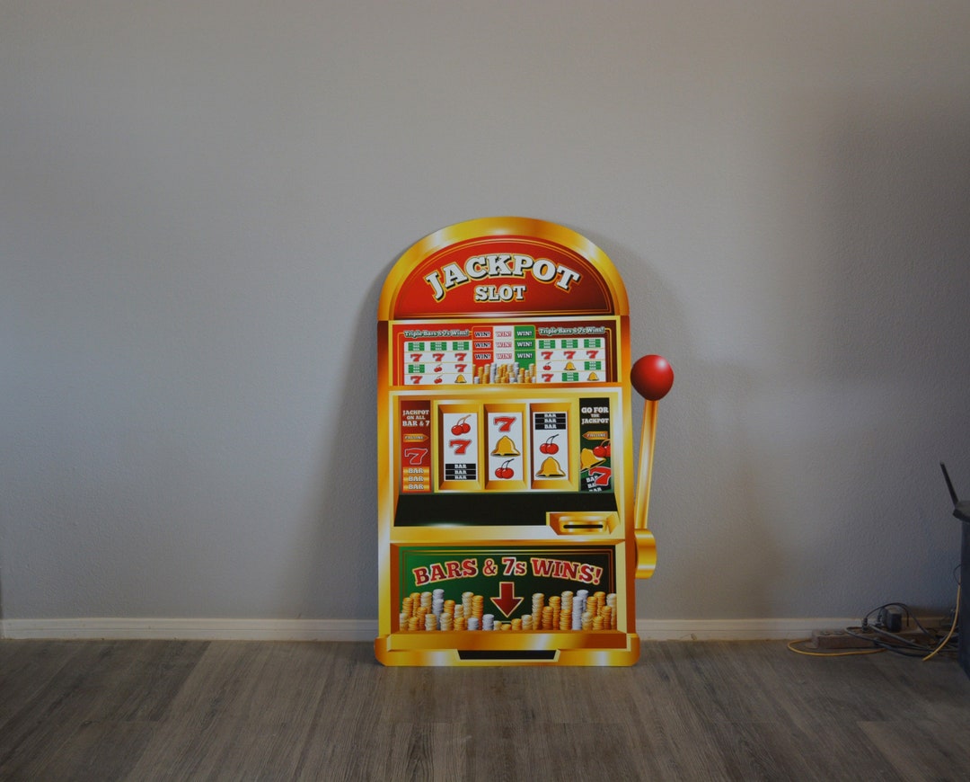 Slot Machine Cardboard Cutout Party Prop With Easel on the Back - Etsy