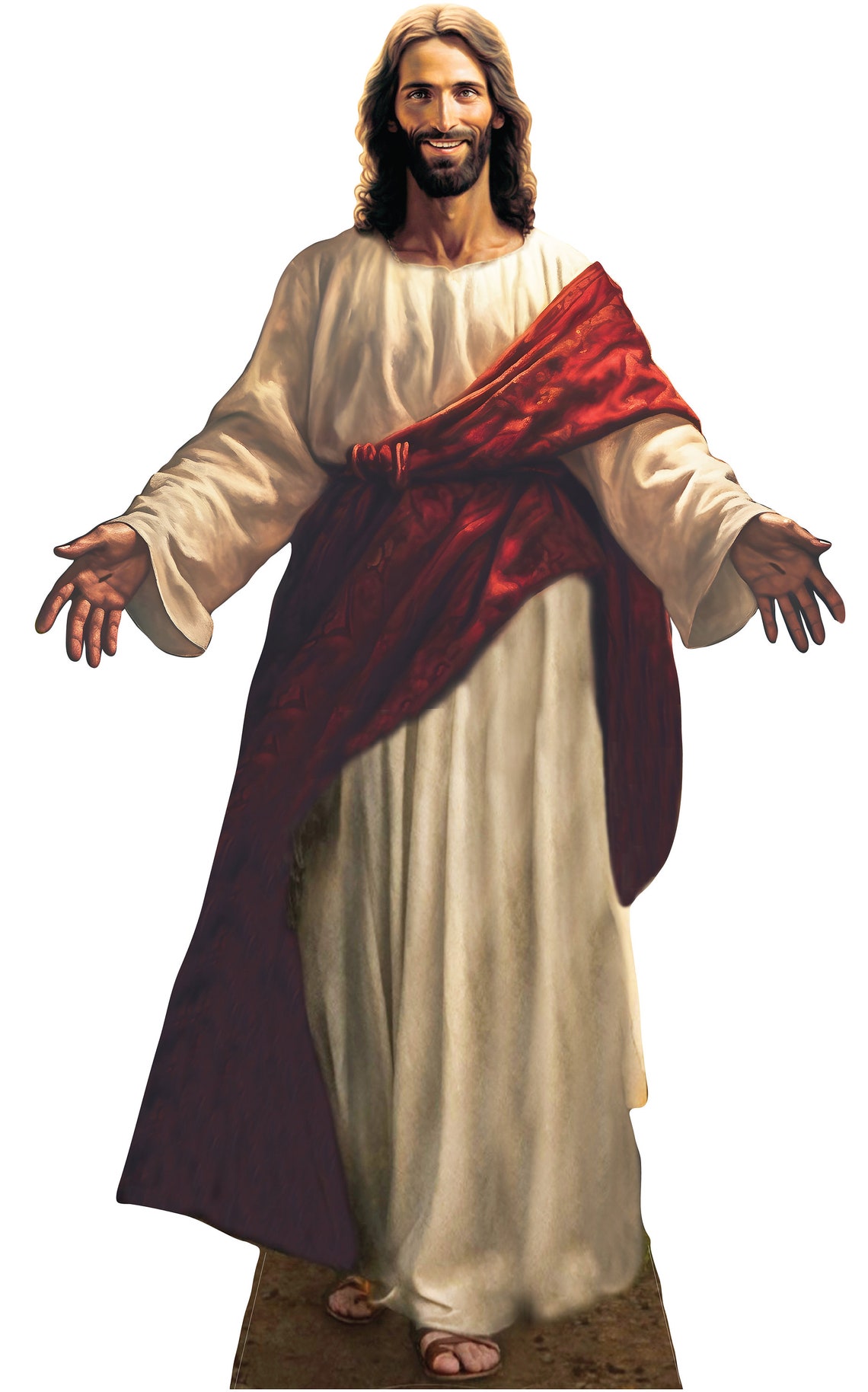 Smiling Jesus Resurrected Custom Life Size Cardboard Prop With Easel on ...