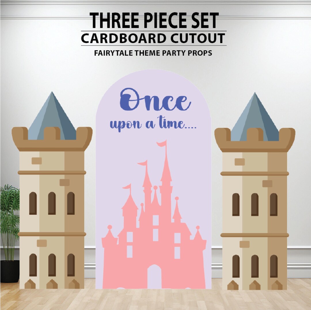 Once Upon A Time Castle Three Piece Party Props With Easels on the Back ...