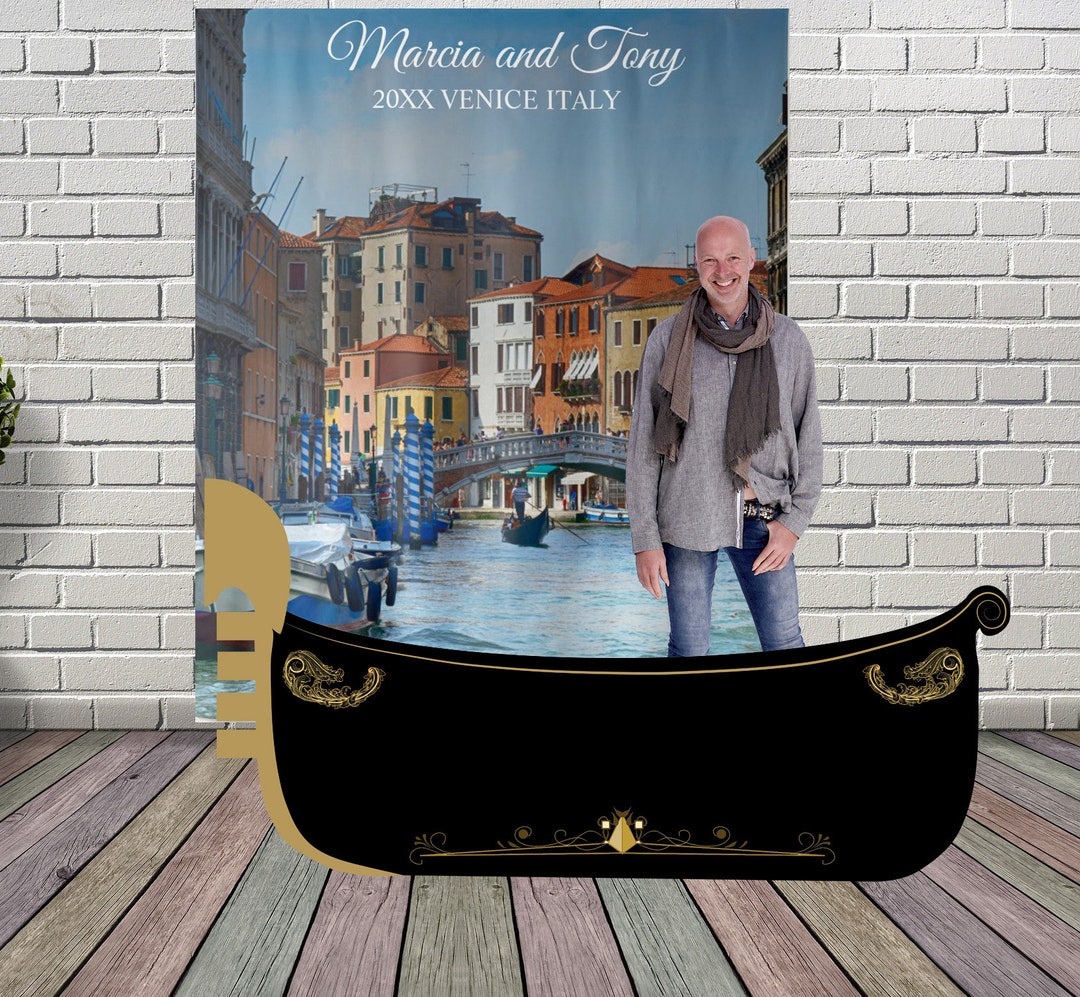 Gondola Cardboard Cutout Easel on Back, Folded in Thirds to Shipping ...