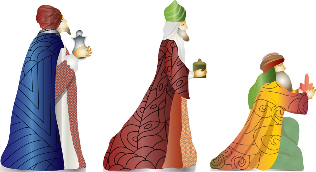Three Wise Man Cardboard Cutouts Three Individual Free - Etsy