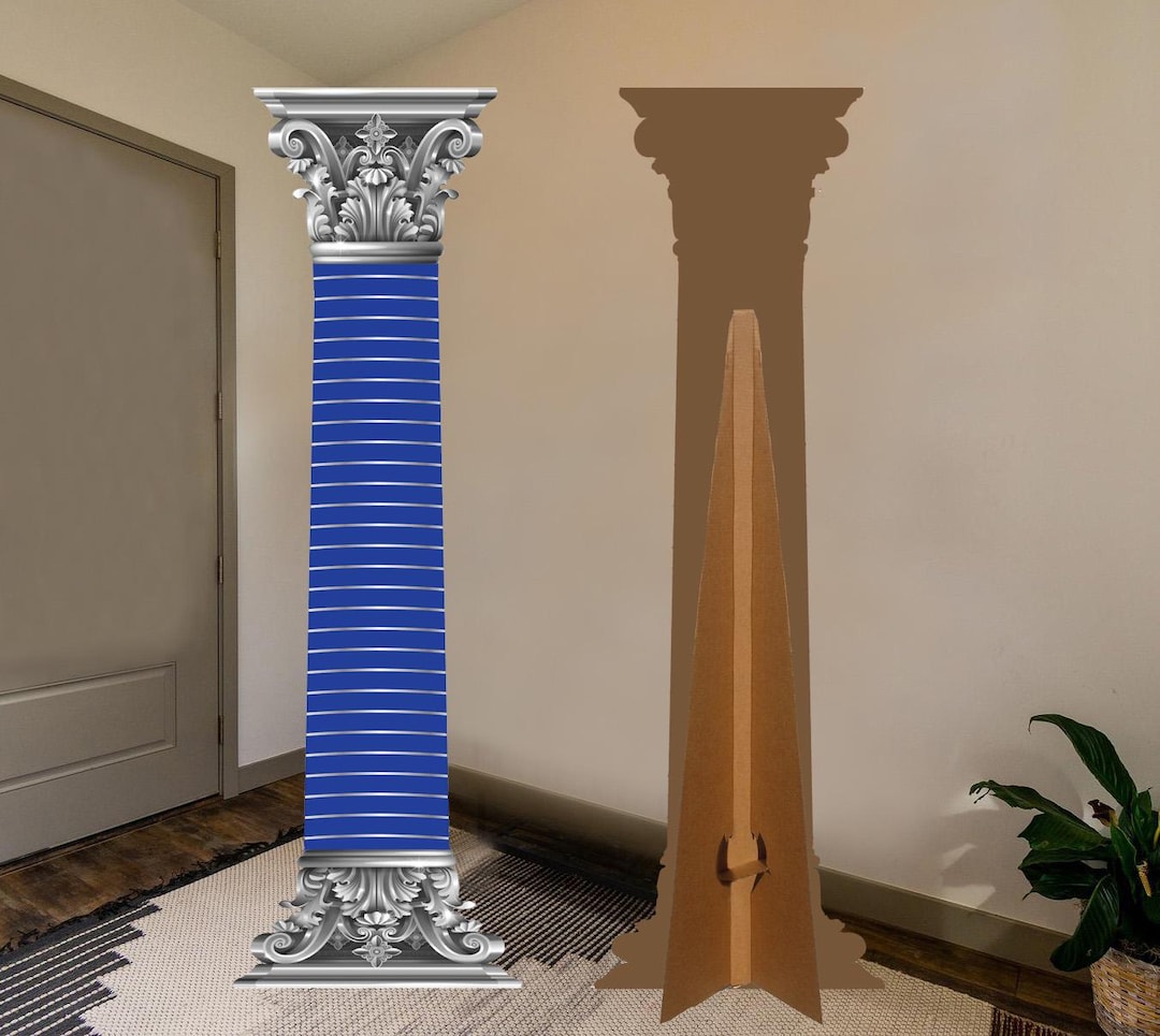 Ornate Standup Pillar Cardboard Column Prop With Easel on the Back ...