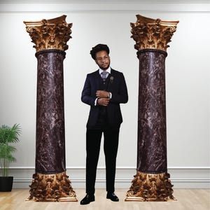 Cardboard Life Size Cardboard Cutout Column Props With Easel on the ...