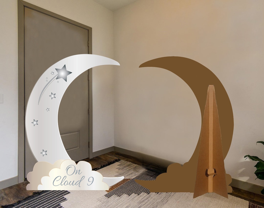 Crescent Moon Baby Shower Prop With Easel on the Back, Birthday Party ...