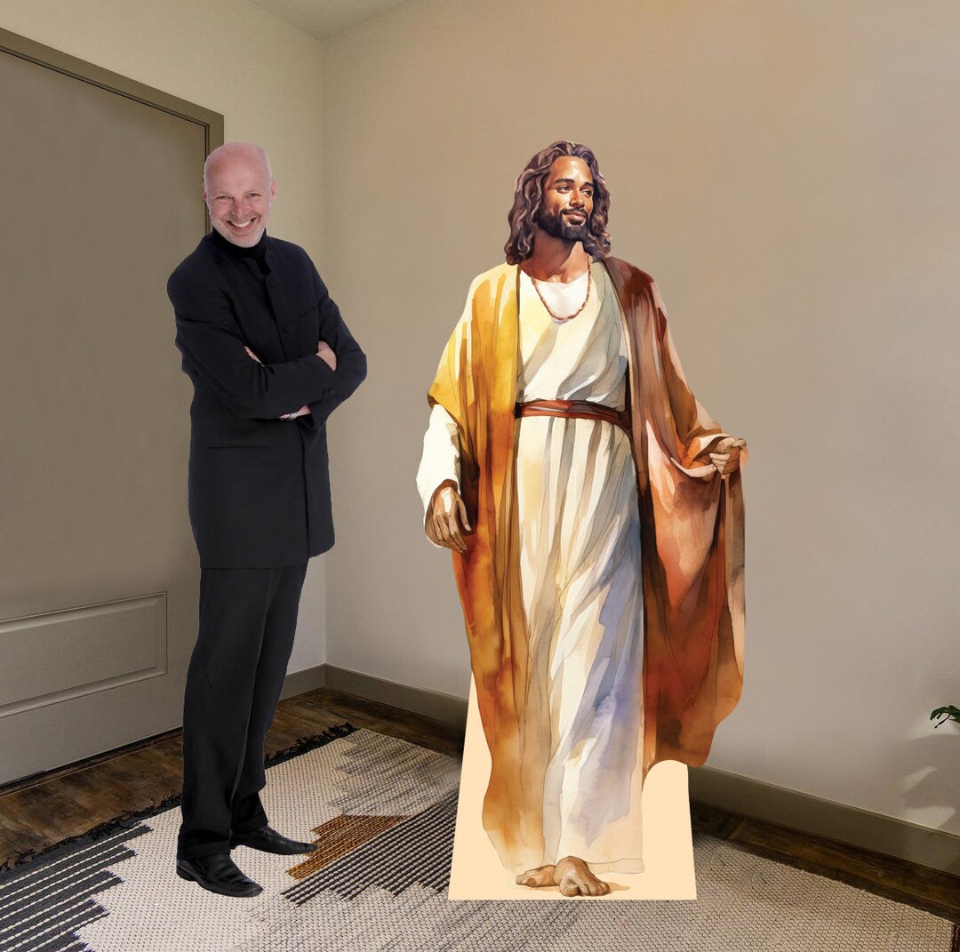 African American Jesus Life Size Cardboard Cutout Prop With Easel on ...
