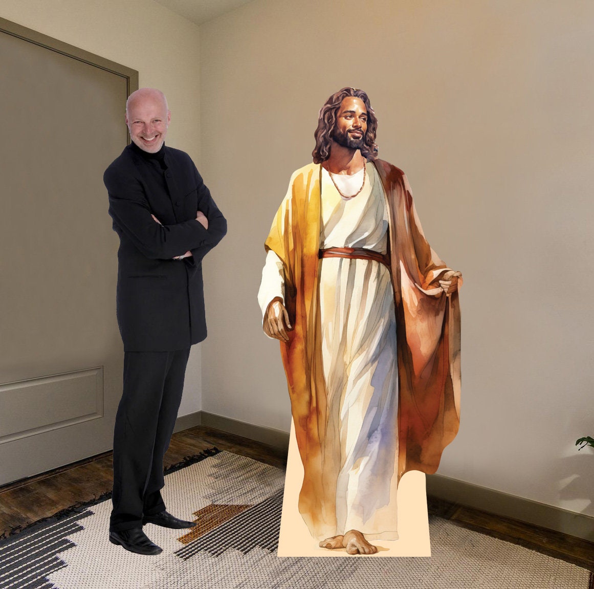 African American Jesus Life Size Cardboard Cutout Prop, Holy Week ...