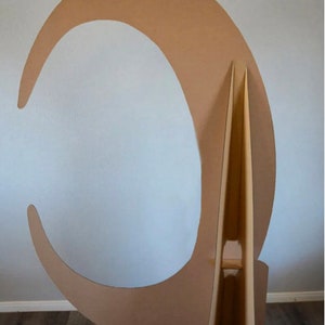 Big Crescent Moon Cardboard Cutout Prop With Easel on the Back. Moon is ...