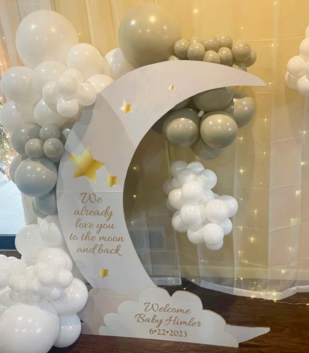 Crescent Moon Cardboard Party Prop With Easel on the Back - Etsy