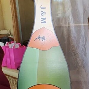 Giant Champagne Bottle Cardboard Cutout Customized With Your Text for ...