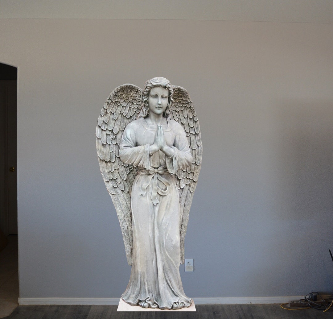 Angel Statue Cardboard Cutout, Free Standing With Easel on the Back. - Etsy