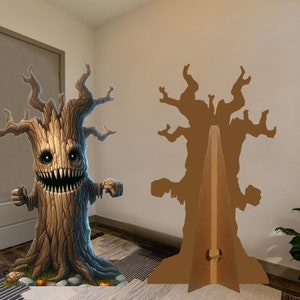 Scary Halloween Tree Life Size Cardboard Cutout Prop, Free Standing ...